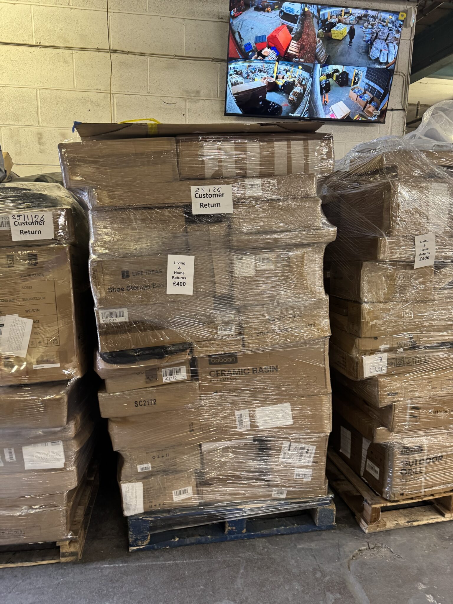 Amazon mixed return pallets - Stockport Pallet Warehouse